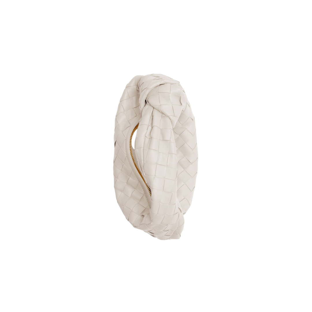 BOTTEGA VENETA MINI JODIE BAG (CHALK) | Front Row Style